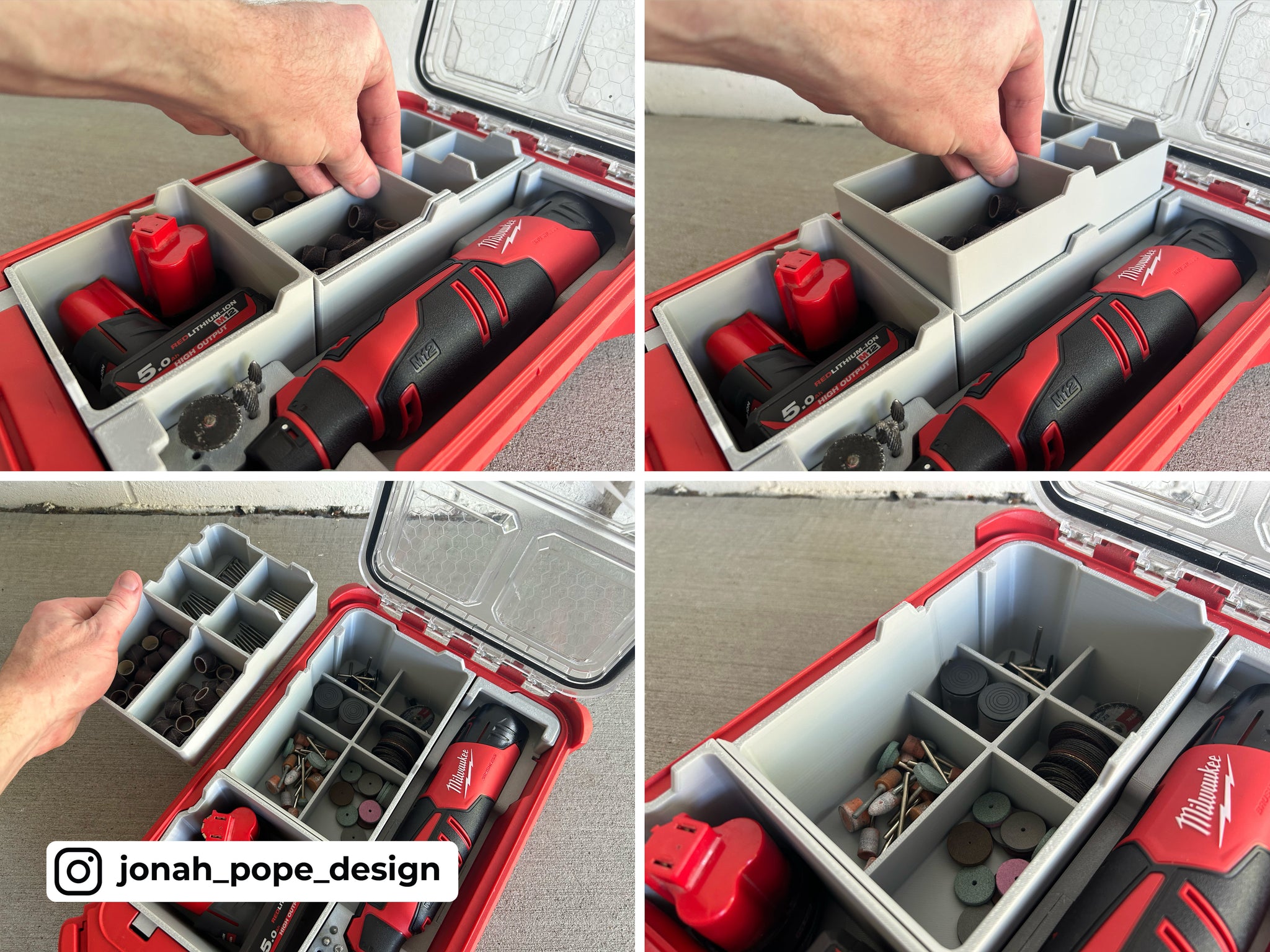 Packout Insert for M12 Brushless Rotary Tool - Jonah Pope Design (JP-B ...