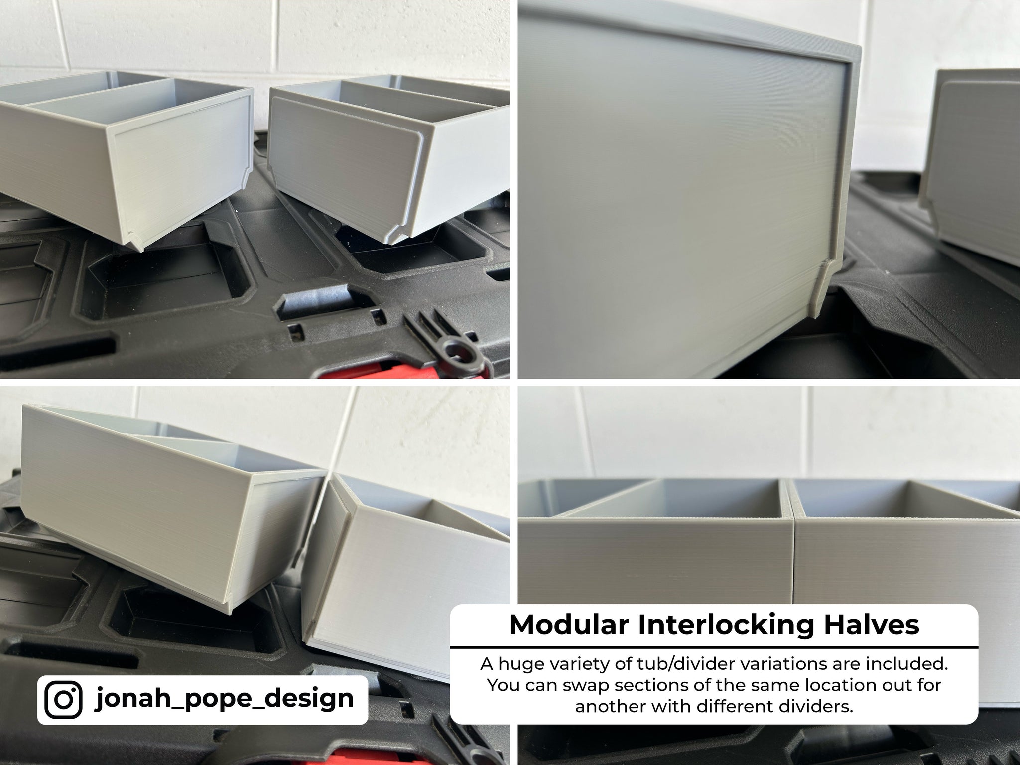 Slimline Packout Drawers Organizer Tubs Inserts (Red/Black) - Jonah Po ...