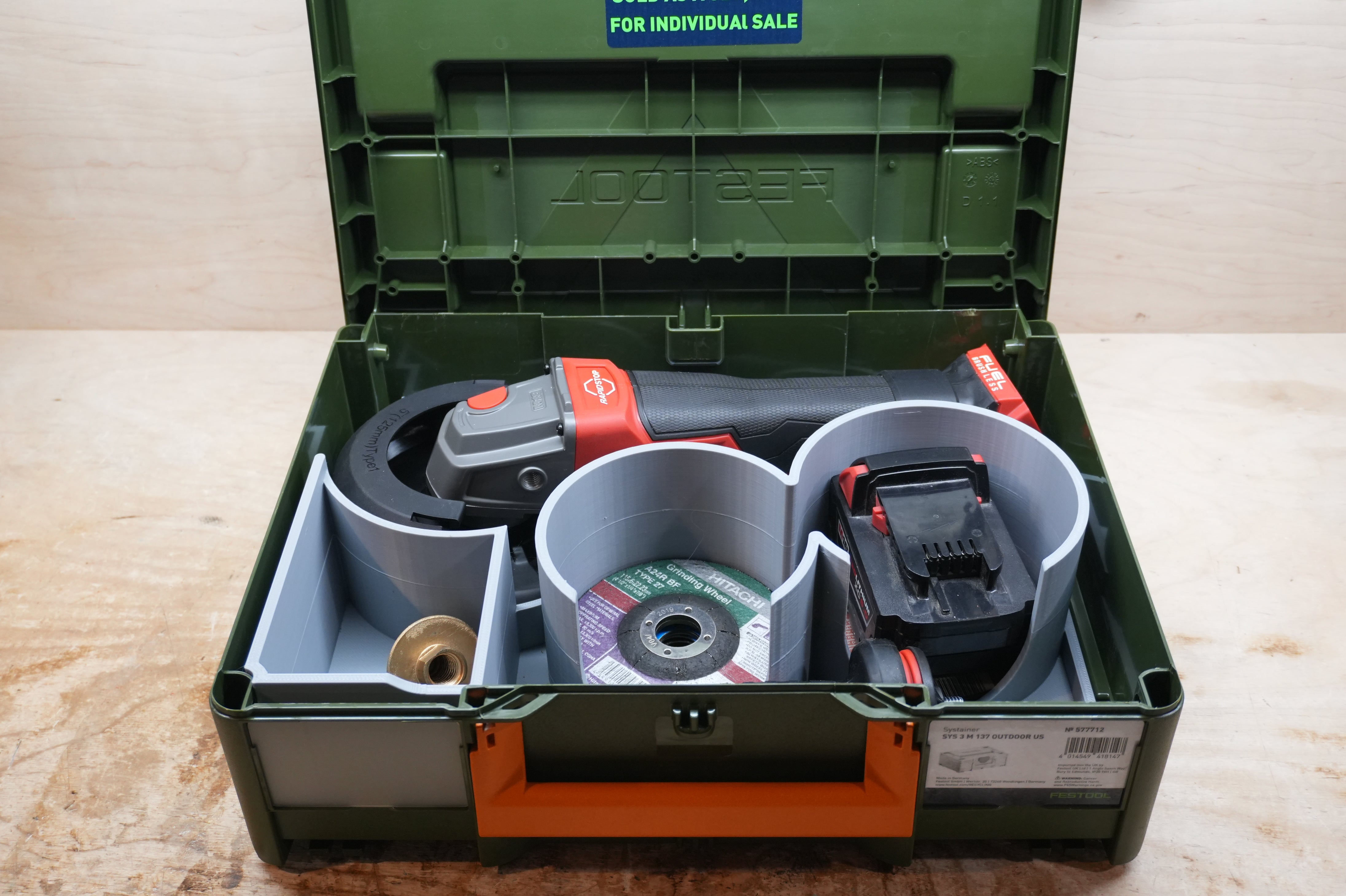 Systainer Insert for M18 Angle Grinder 2880 (SYS-MAG2880) – 10-Spot Tools
