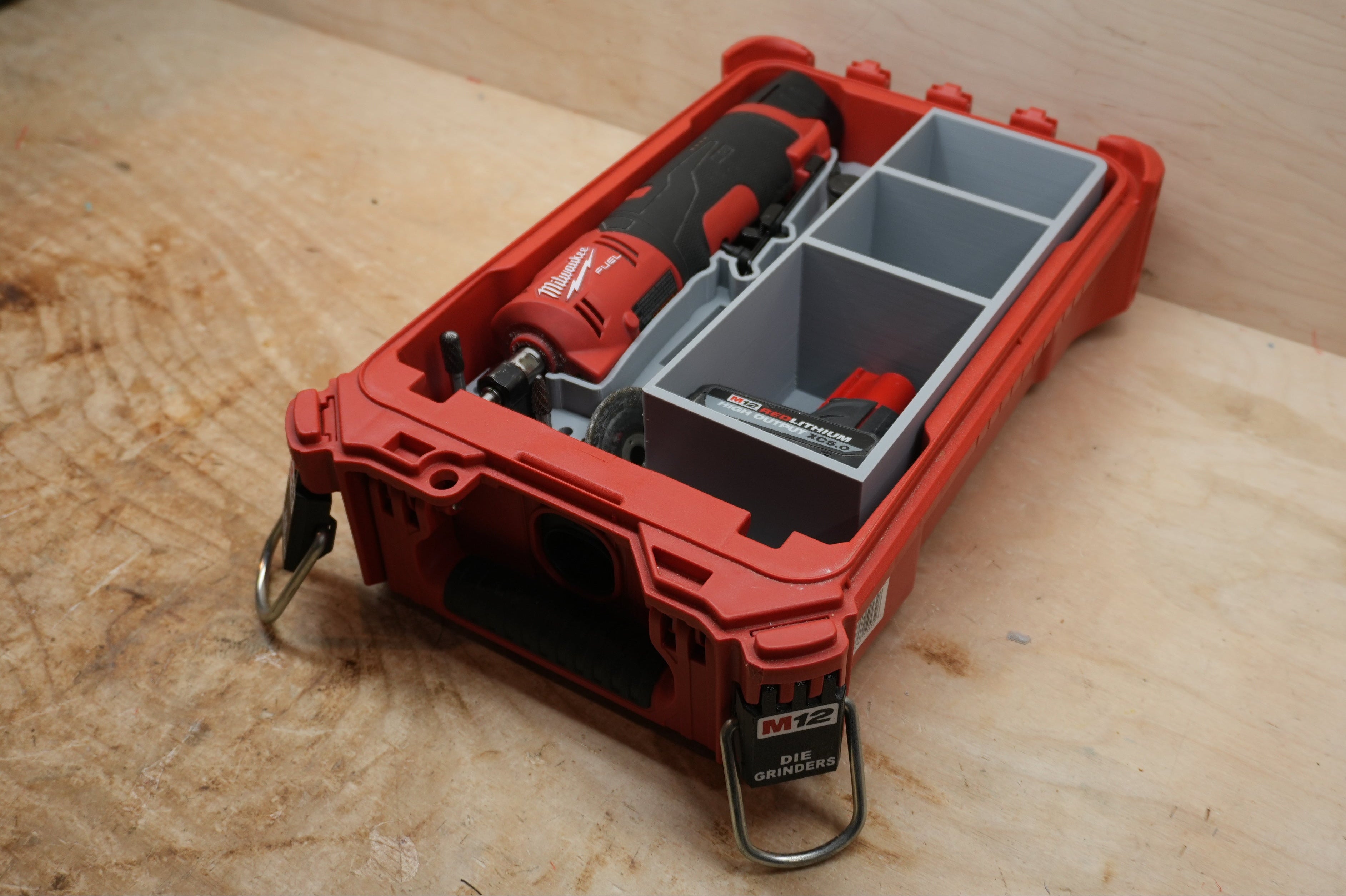 Packout Insert For M12 Straight Die Grinder (MSDG) – 10-Spot Tools